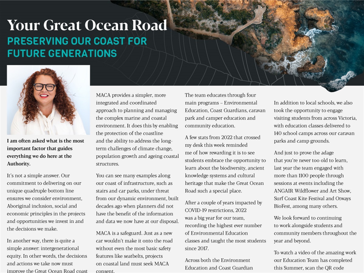 Your Great Ocean Road - Preserving our coast for future generations Great Ocean Road Coast and ...